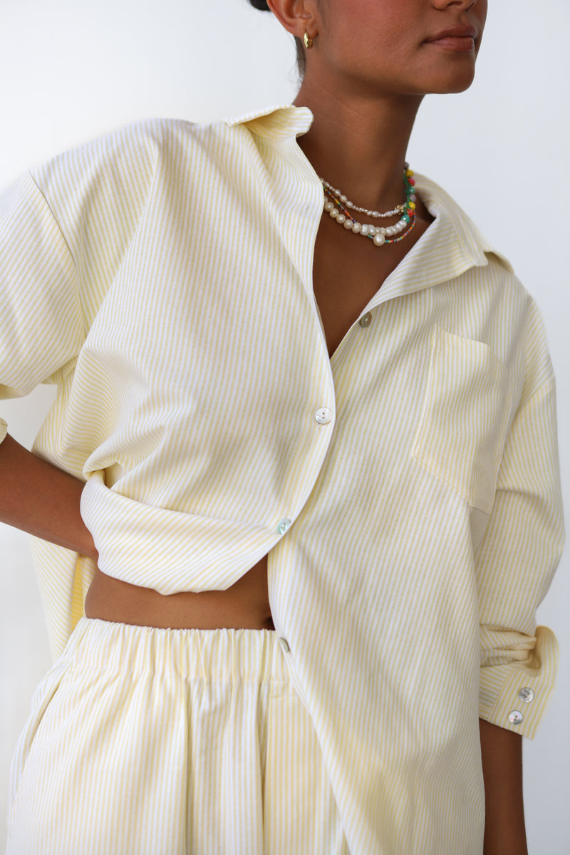 The Pinstripe Boxer Pant - Butter – Be Idle